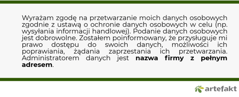 Formularz kontaktowy RODO - jak przygotować zgody na przetwarzanie ...